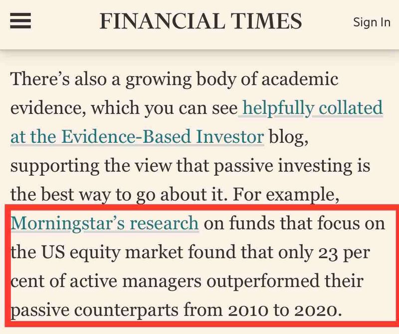 [Fun Manager] #PassiveFund แอดเจอบทความนี้ของ Financial Times น่าสนใจดี ...