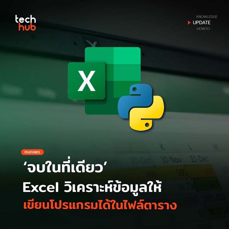 [Techhub] Python ใน Excel เพิ่มฟีเจอร์เขียนโปรแกรมในไฟล์ตาราง สายเทค ...