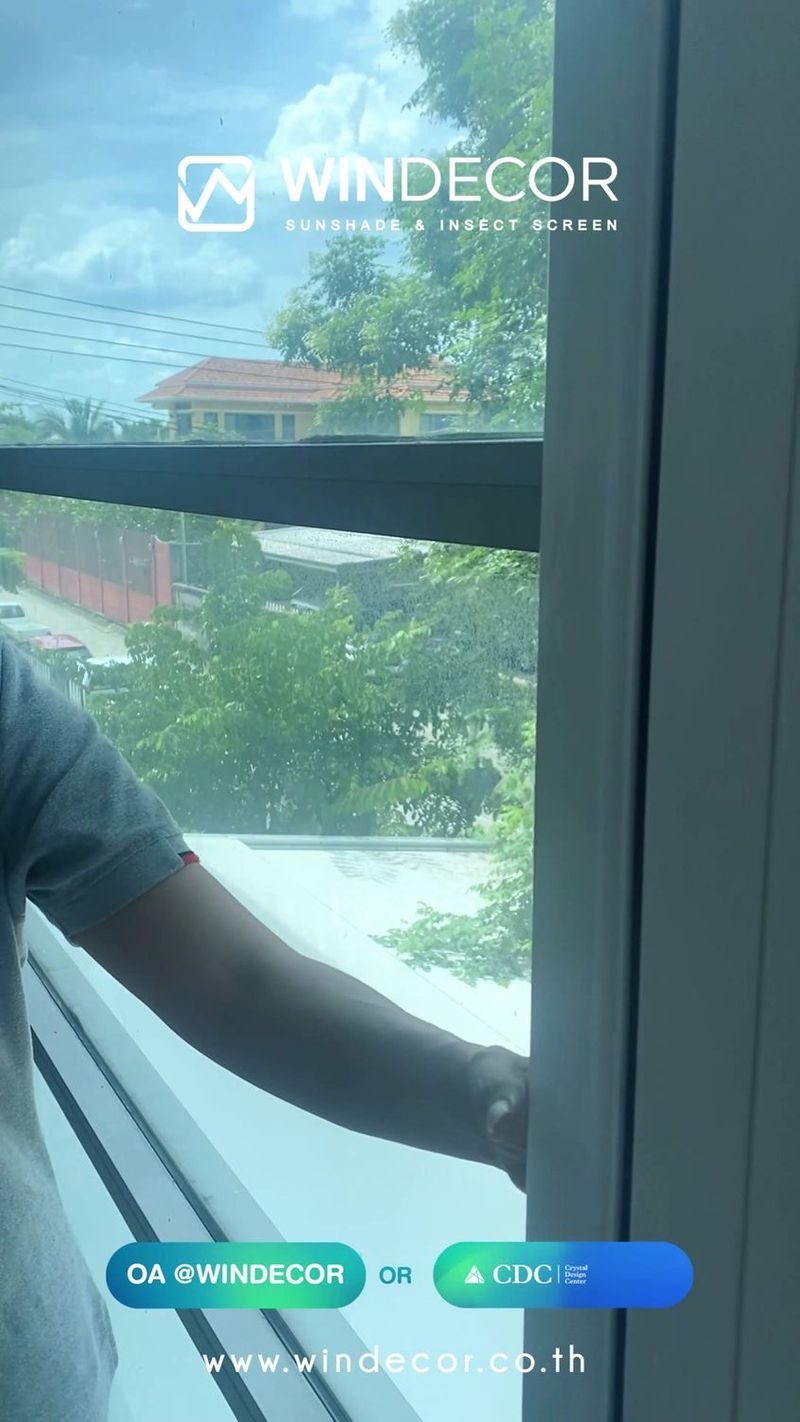 [OppaPhon-Sale Windecor (โอปป้าภณมุ้งจีบหมื่นล้าน)] มุ้งม้วนเก็บ ระบบ Anti-wind chain track ฟัน ...