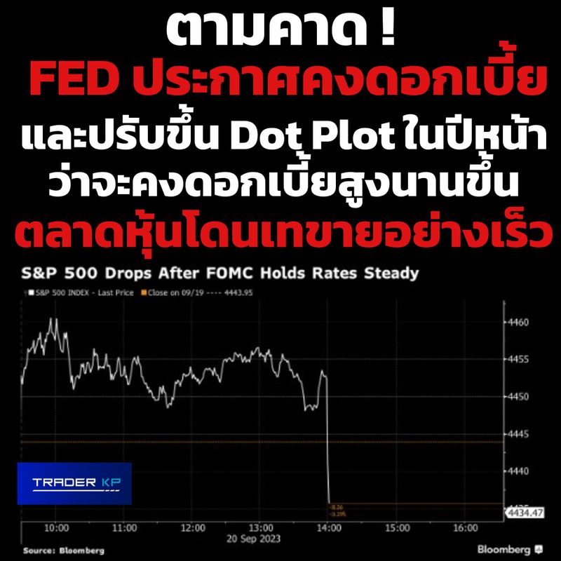 [ทันโลกกับ Trader KP] FED ประกาศคงดอกเบี้ยตามที่นักลงทุนคาดคืนนี้ ! ตลาดหุ้นกำลังโดนเทขายอย่าง ...