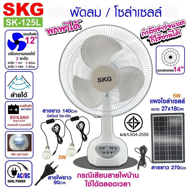 [ของดรี๊ต้องบอกต่อ] SKG พัดลมโซลาเซลล์ 16 นิ้ว พัดลมตั้งโต๊ะ พร้อมแผงโซ ...