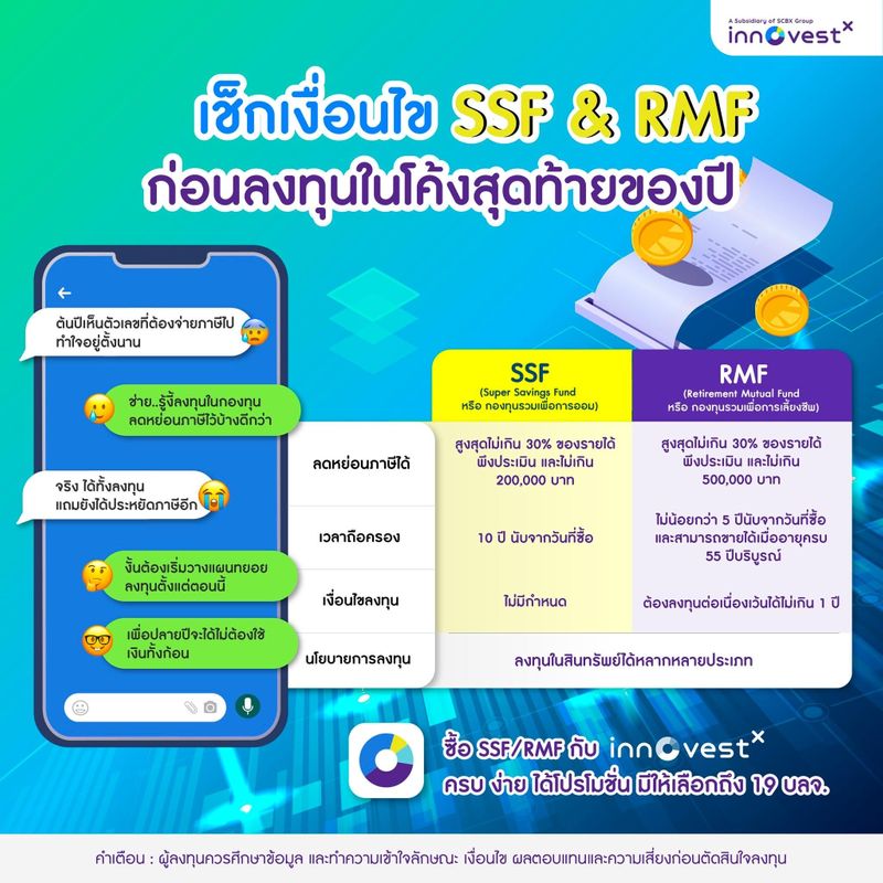 [InnovestX Securities ] 👉 เช็กเงื่อนไข SSF & RMF ก่อนลงทุนในโค้งสุดท้ายปี 2023 “SSF” และ “RMF ...