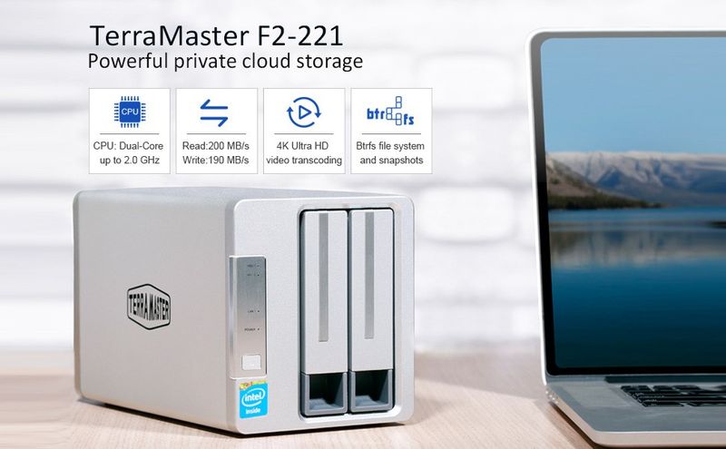 [viettuansvn] Thiết bị lưu trữ NAS TerraMaster F2-221(2GB) Thiết bị lưu ...