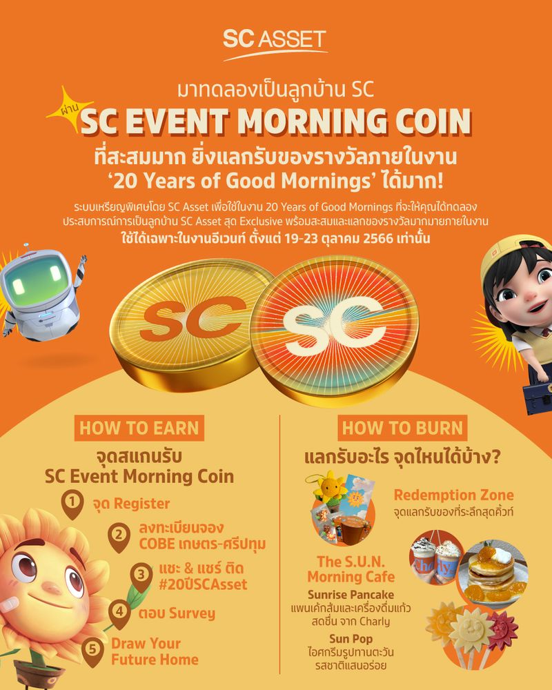 [SC Asset] มาทดลองเป็นลูกบ้าน SC ด้วย SC EVENT MORNING COIN SC Asset พาทำความรู้จักกับ ‘SC Event ...