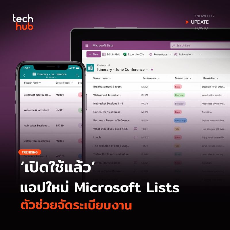 [Techhub] ข่าวดี Microsoft Lists แอปจัดระเบียบการงานเปิดใช้งานแบบสาธารณะแล้ว ใคร ๆ ก็ใช้ได้แอป ...