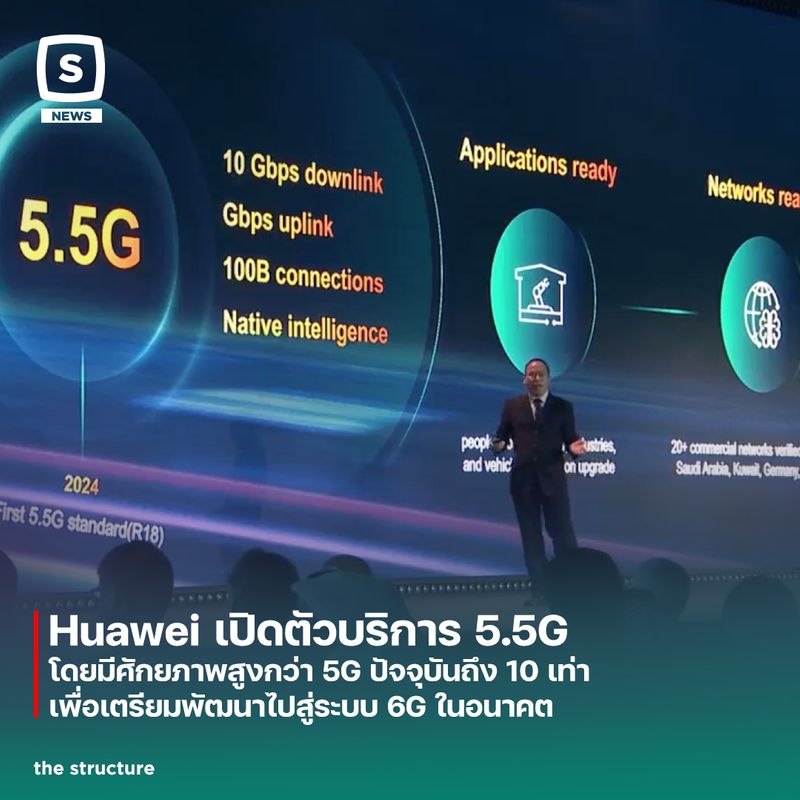 [The Structure] Huawei เปิดตัวบริการ 5.5Gโดยมีศักยภาพสูงกว่า 5G ...