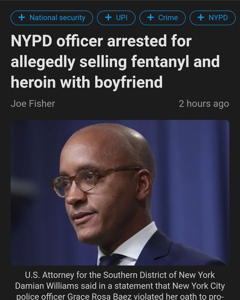[ละลายข่าว] NYPD officer arrested for allegedly selling fentanyl and ...
