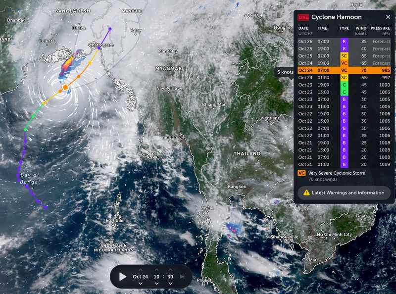 [เบื่อเมือง] ไซโคลนฮอมูน Hamoon เป็นไซโคลนระดับ 1 คาดว่าจะขึ้นฝั่ง ...