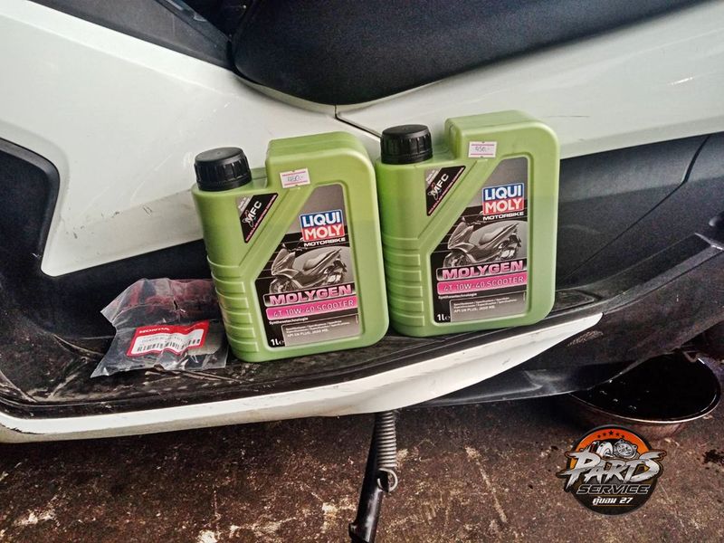 [ซ่อมมอเตอร์ไซค์ ซอยคู้บอน 27 BY พาร์ทช๊อป] 🔘#น้ำมันเครื่อง Liqui Moly ...