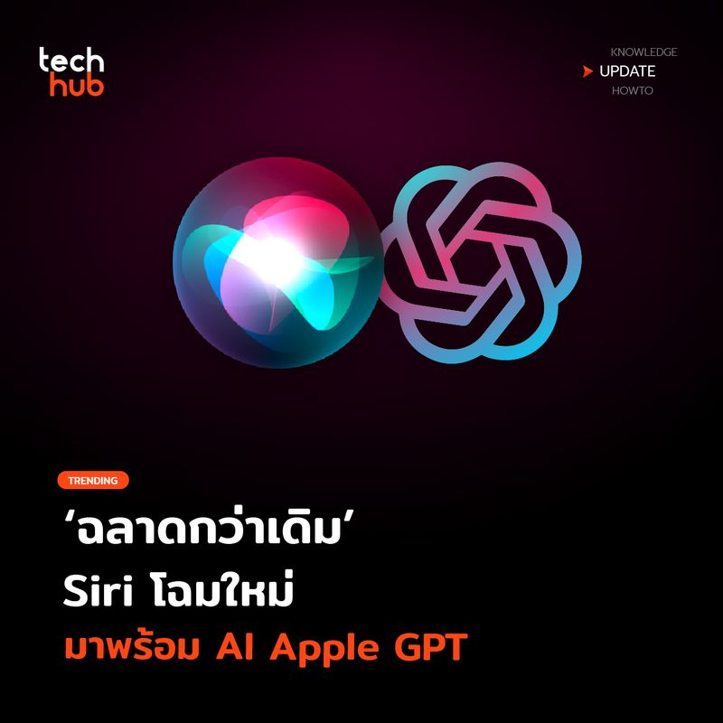 [Techhub] Siri โฉมใหม่ ฉลาดกว่าเดิม ในขณะที่โลกมีความก้าวหน้าด้าน AI อย่างมาก มีเครื่องมือหลาย ...