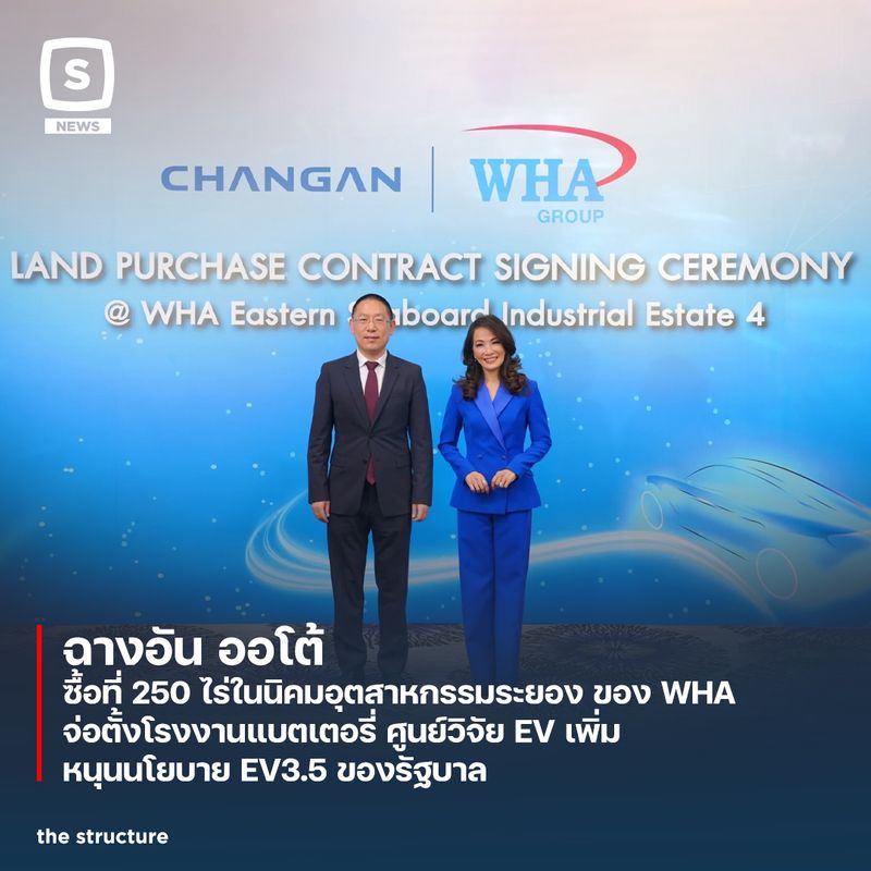 [The Structure] ฉางอัน ออโต้ ซื้อที่ 250 ไร่ในนิคมอุตสาหกรรมระยอง ของ WHA จ่อตั้งโรงงานแบตเตอรี่ ...