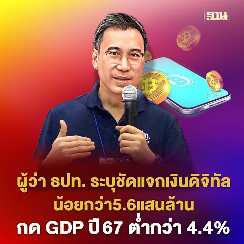 [ฐานเศรษฐกิจ_Thansettakij] ผู้ว่า ธปท. ชี้แจกเงินดิจทัลไม่ถึง 5.6 แสนล้าน กด GDP ปีหน้าต่ำกว่า 4 ...