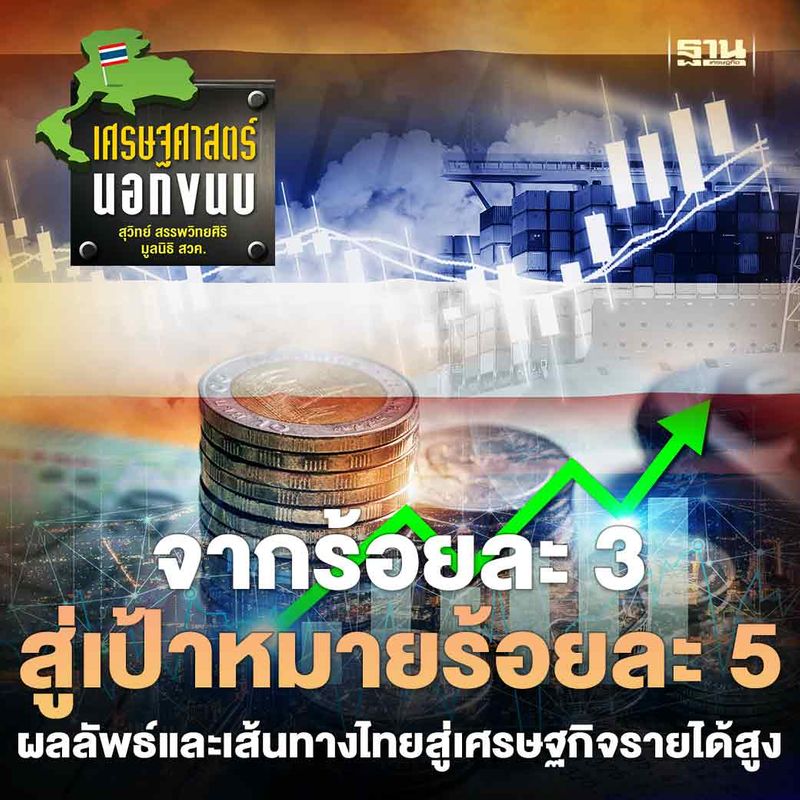 [ฐานเศรษฐกิจ_Thansettakij] จากร้อยละ 3 สู่เป้าหมายร้อยละ 5: ผลลัพธ์และเส้นทางไทยสู่เศรษฐกิจ ...