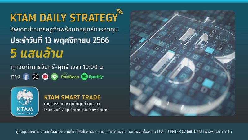 [Krungthai Asset Management] 5 แสนล้าน | KTAM Daily Strategy 13 พ.ย. 2566 🔹สรุปข่าวในประเทศ และ ...