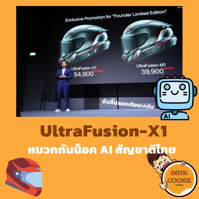 [Datacookie] UltraFusionX1หมวกกันน็อคAIสัญชาติไทย 🪖🇹🇭 หมวกแบบไอรอนแมนที่เราดูในหนังมีจริแล้วนะ ...