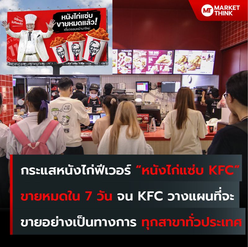 [MarketThink] “หนังไก่แซ่บ KFC” ขายหมดใน 7 วัน จน KFC วางแผนที่จะขายอย่างเป็นทางการ ทุกสาขาทั่ว ...