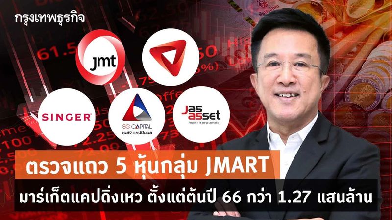 [กรุงเทพธุรกิจ] ตรวจแถว 5 หุ้นกลุ่ม JMART มาร์เก็ตแคปดิ่งเหว ตั้งแต่ต้นปี 66 กว่า 1.27 แสนล้าน ...