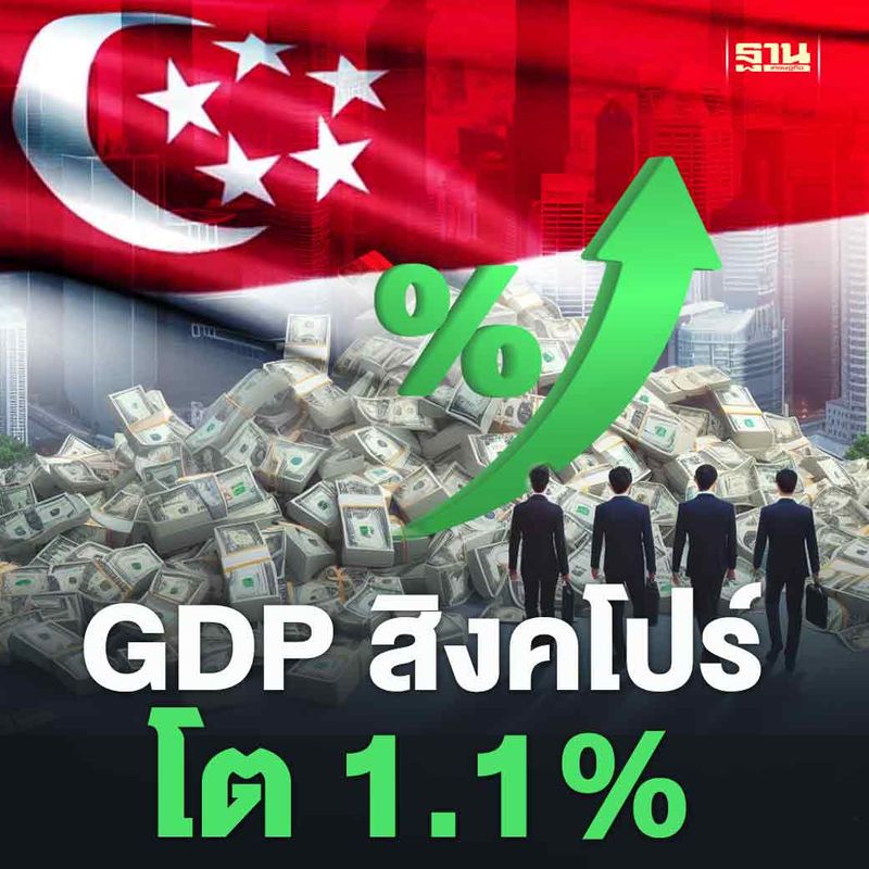 [ฐานเศรษฐกิจ_Thansettakij] สิงคโปร์ปลื้ม GDP ไตรมาส 3 ขยายตัว 1.1% คาดทั้งปีโต 1% สิงคโปร์เผย ...