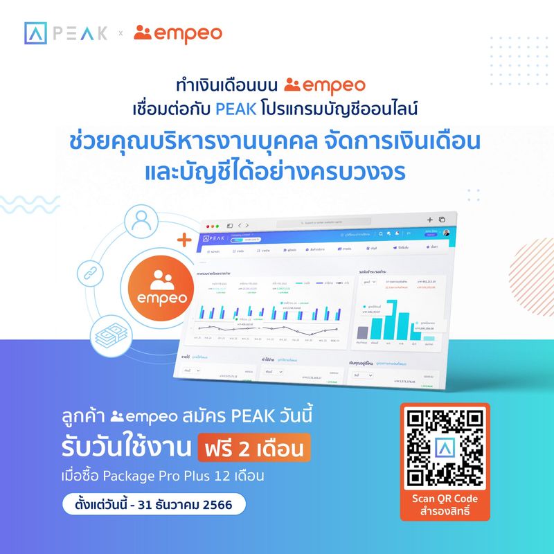 [empeo HRM Solution] ทำเงินเดือนบน empeo พร้อมส่งข้อมูลเข้า PEAK ทำเงินเดือนบน empeo พร้อมส่ง ...