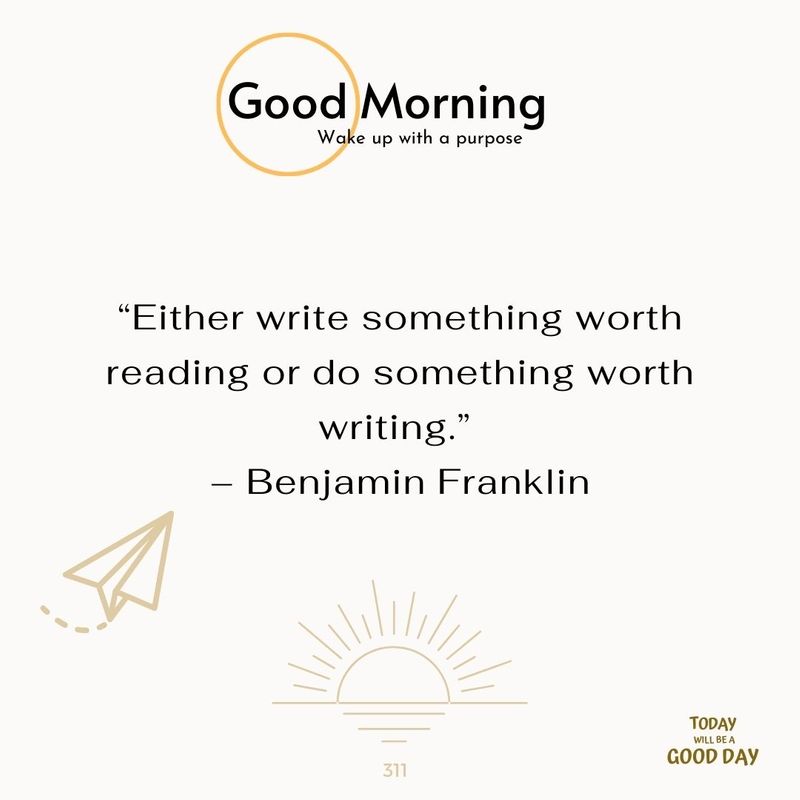 [Good Morning Quotes] ☀️ The selected quote for this morning is.... 📰📖 ...