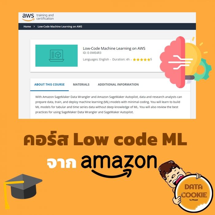 [Datacookie] คอร์สLowCodeMLจากAWS 🤖👨‍🏫 ใครที่บริษัทใช้ service #Amazon แล้วอยากลองทำโมเดล ML แบบ ...