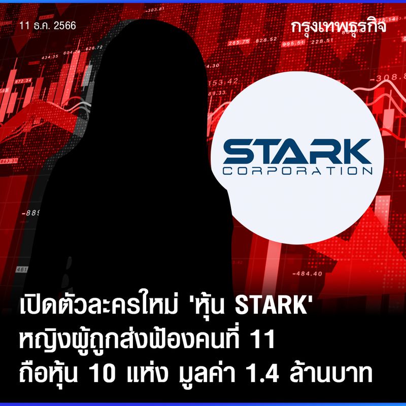 [กรุงเทพธุรกิจ] เปิดตัวละครใหม่ ‘หุ้น STARK’ หญิงผู้ถูกส่งฟ้องคนที่ 11 ถือหุ้นในบริษัทรวม 10 ...