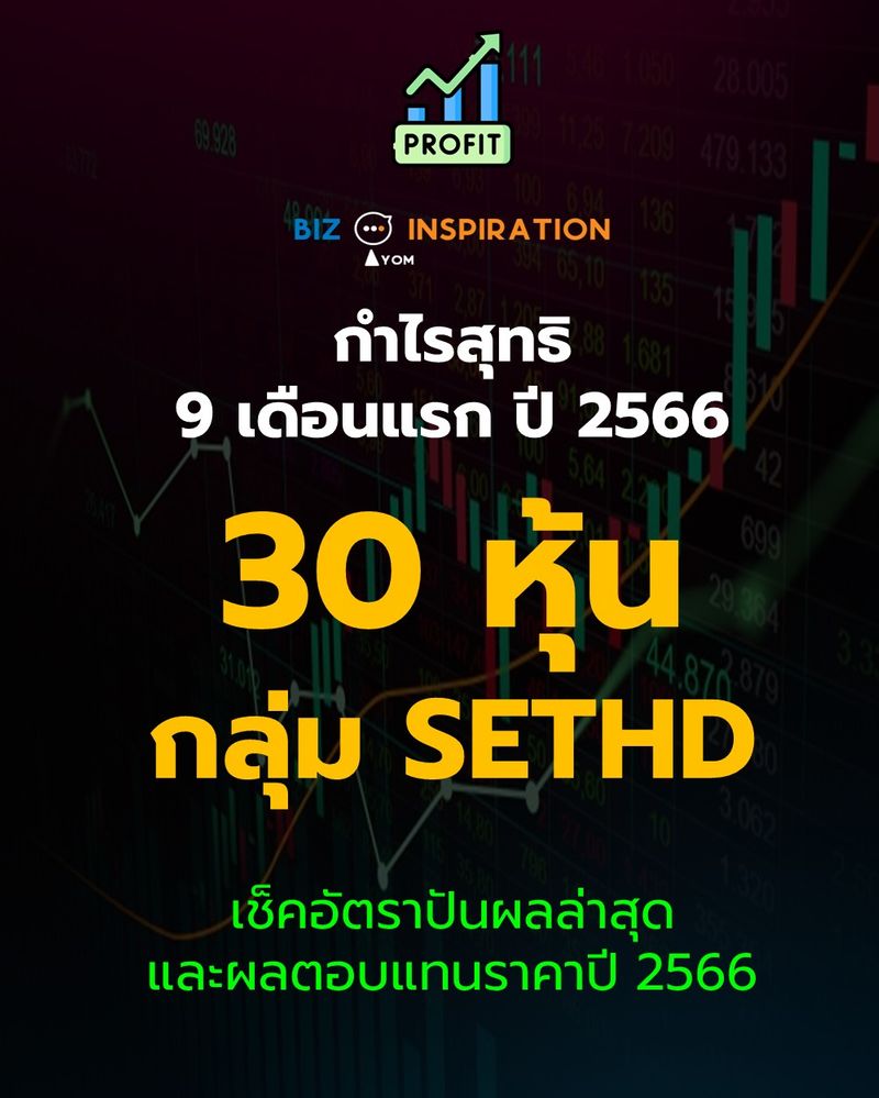 [iYom Biz + Inspiration] 30 หุ้น กลุ่ม SETHD กำไรสุทธ Q3 และ 9 เดือน ปี 66 เช็คอัตราปันผลล่าสุด ...