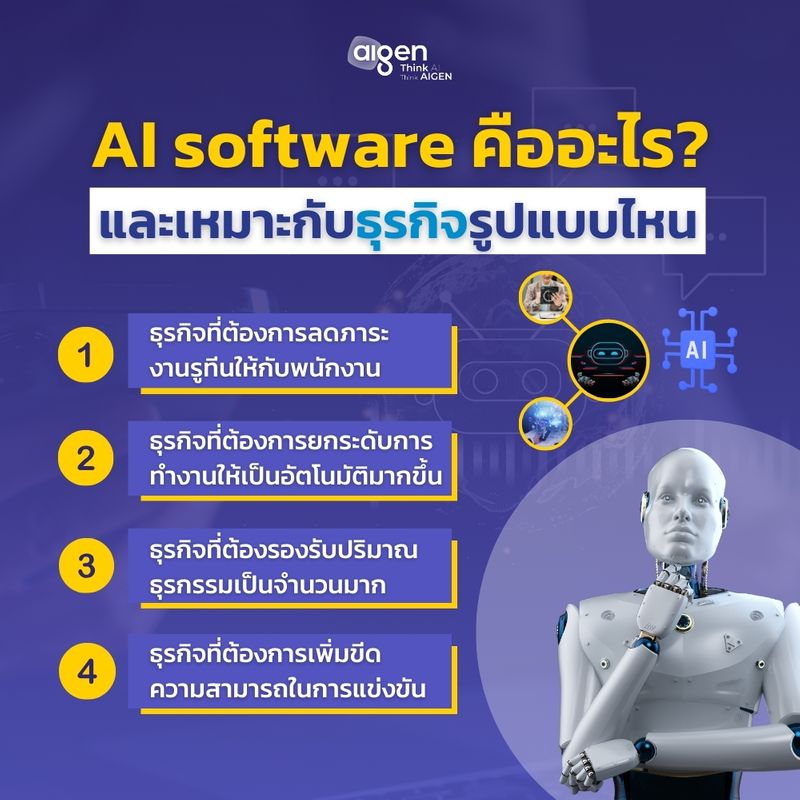 [AI GEN : ไอเจ็น] AI software คืออะไร? และเหมาะกับธุรกิจรูปแบบไหน อ่าน ...