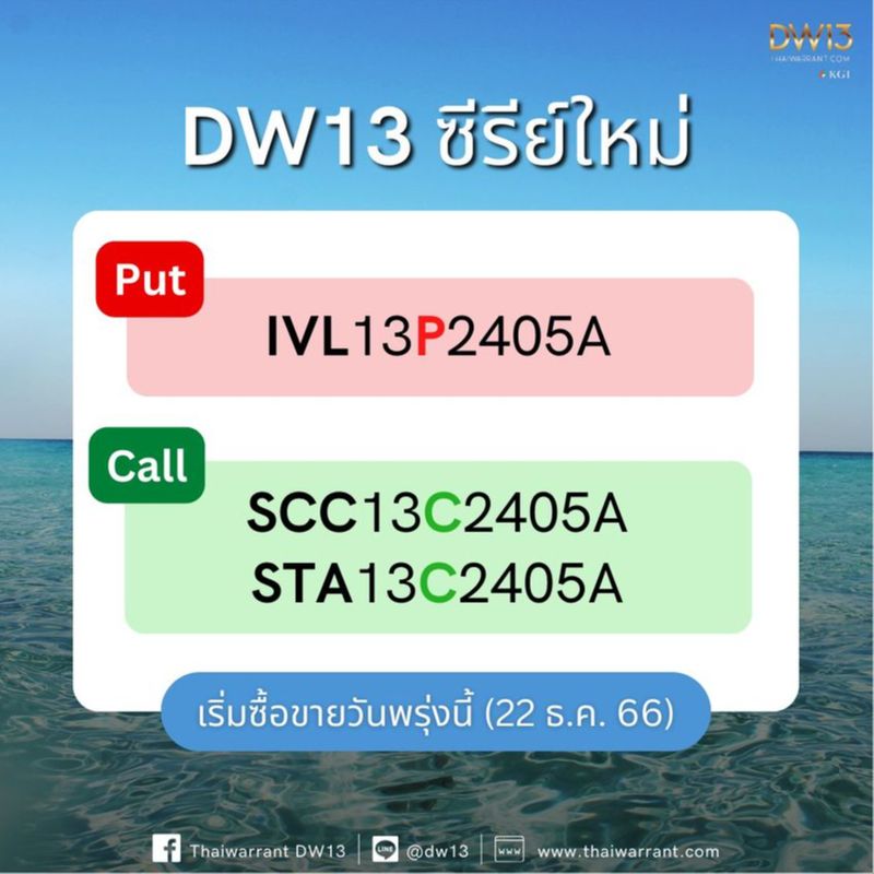 [@Newss] 🆕DW13 ซีรีย์ใหม่ล่าสุด! ️IVL13P2405A 💚SCC13C2405A 💚STA13C2405A ...