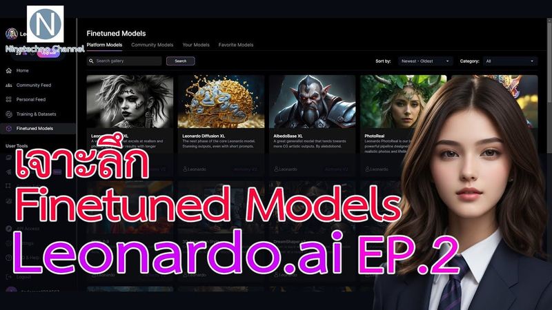 [Ninetechno] เจาะลึกความสามารถของ Finetuned Model ใน Leonardo ai ตัวไหน Genernated ภาพอะไร EP.2 ...