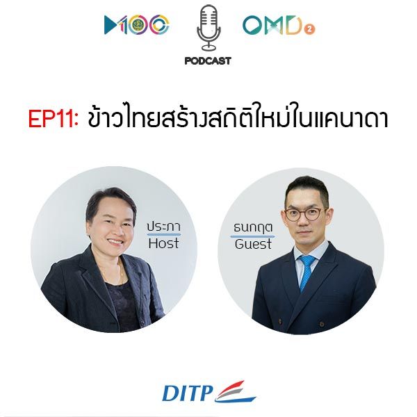 [เจาะตลาดการค้ากับ DITP] Podcast l เจาะตลาดการค้ากับ DITP EP11 : ข้าวไทยสร้างสถิติใหม่ในแคนาดา