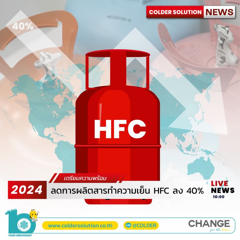 [Colder Solution สารทำความเย็น โรงงานอุตสาหกรรม] NEWS : ลดการผลิตสารทำความเย็น HFC ลง 40% ในปี ...