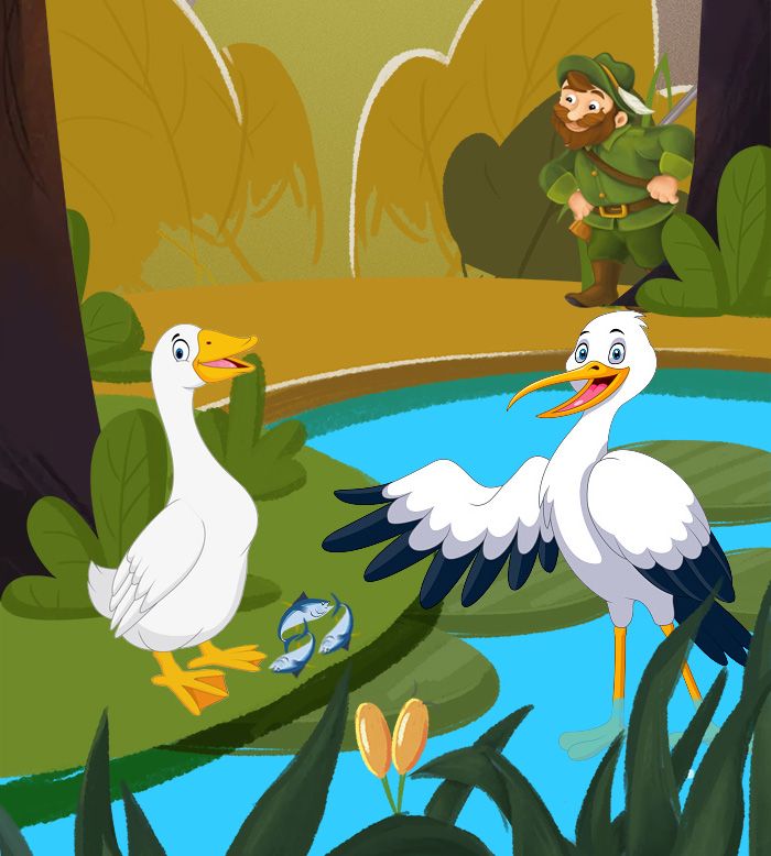 [ผู้ชอบอ่านนิทาน] นิทานโปรด4/7ห่านกับนกกระสา ณ บึงใหญ่ในป่าแห่งหนึ่ง ...