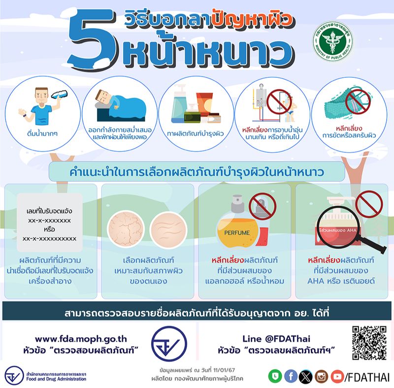 [fdathai] 5 วิธีบอกลาปัญหาผิว..หน้าหนาว สามารถติดตามบทความและข้อมูลอ้างอิงต่อได้ที่..>>https ...