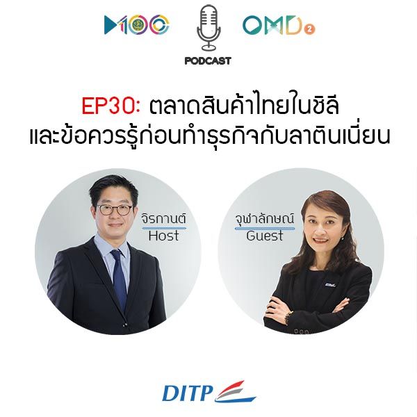 [เจาะตลาดการค้ากับ DITP] Podcast l เจาะตลาดการค้ากับ DITP EP30 : ตลาดสินค้าไทยในชิลี และข้อควร ...
