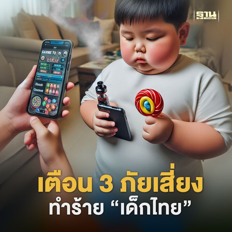 [ฐานเศรษฐกิจ_Thansettakij] เตือน “เด็กไทย” เสี่ยงหนักเจอ 3 ภัย ทำร้ายชีวิต ทำลายสุขภาพ ภัยร้าย ...