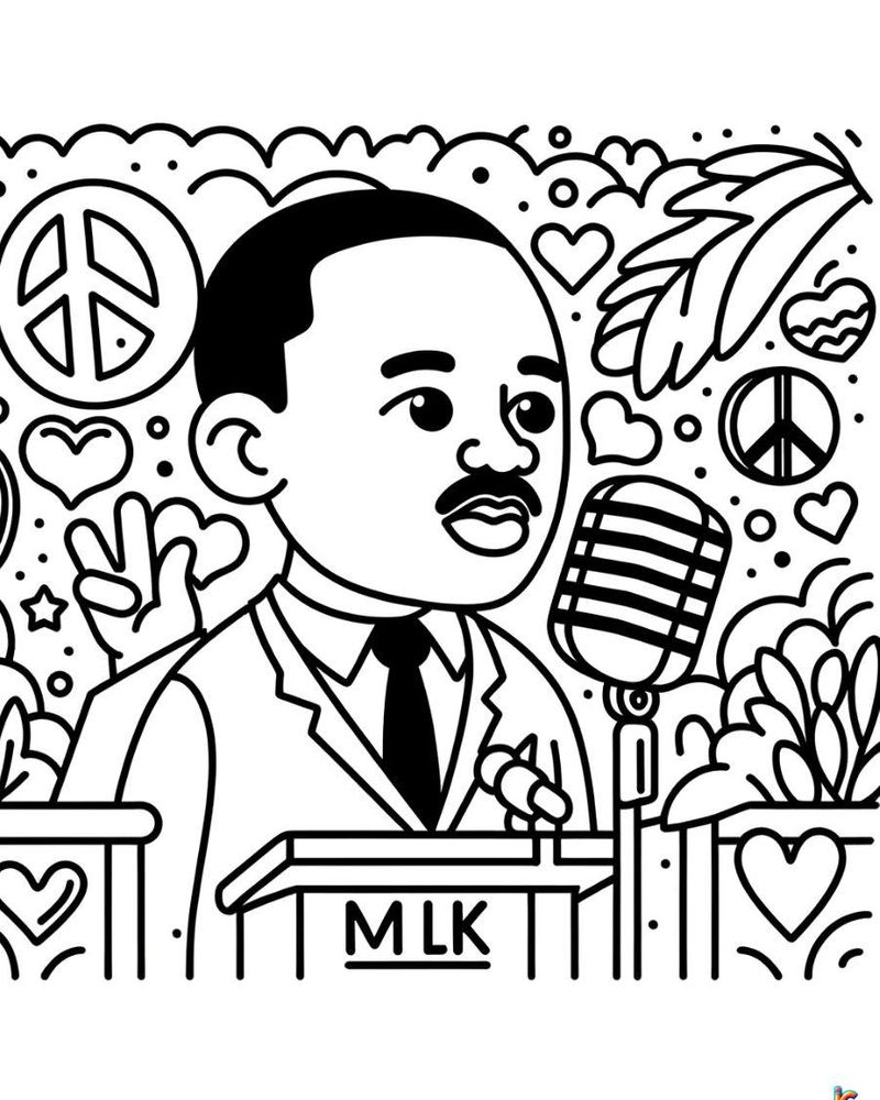 [Free Coloring Pages - ColoringPagesKC] Martin Luther King Jr. Day ...