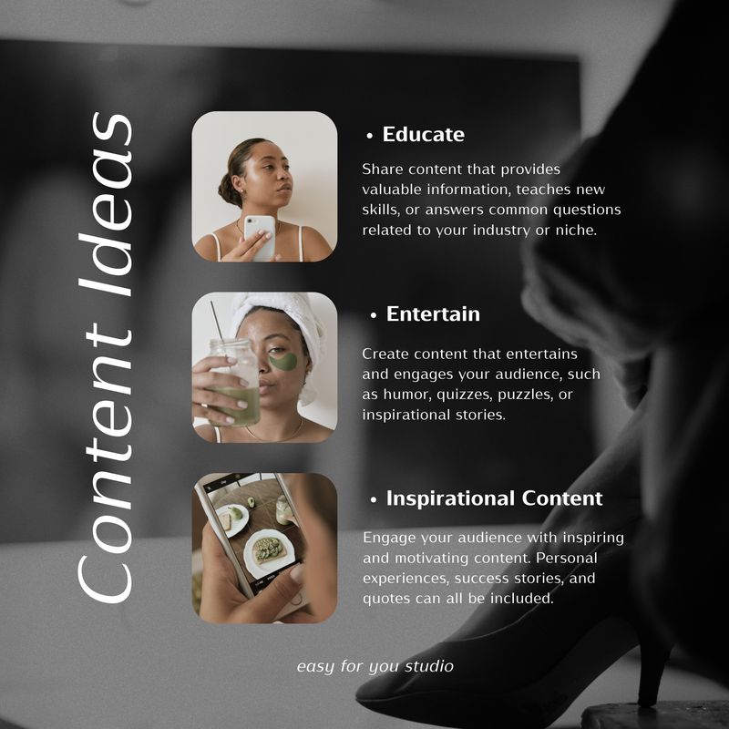 [easy for you ] Content Idea 💡 incorporating a balance of educational ...