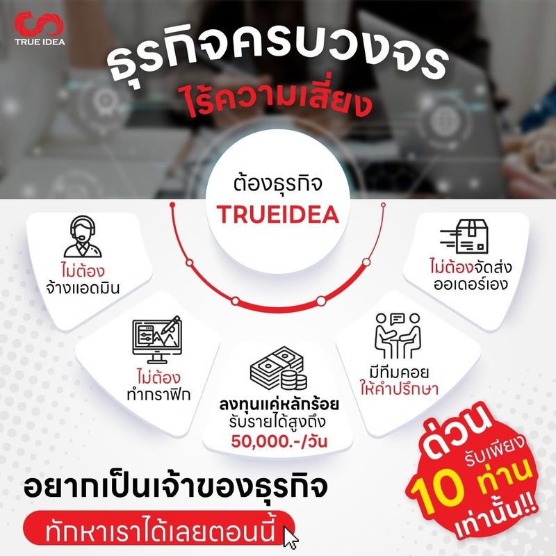 [หาษบูเลาะ ] ใครกำลังมองหาธุรกิจ.. ที่ดูแลคุณได้แบบครบวงจร 😁 บอกเลยว่าต้องทำธุรกิจที่ #TRUEIDEA ...