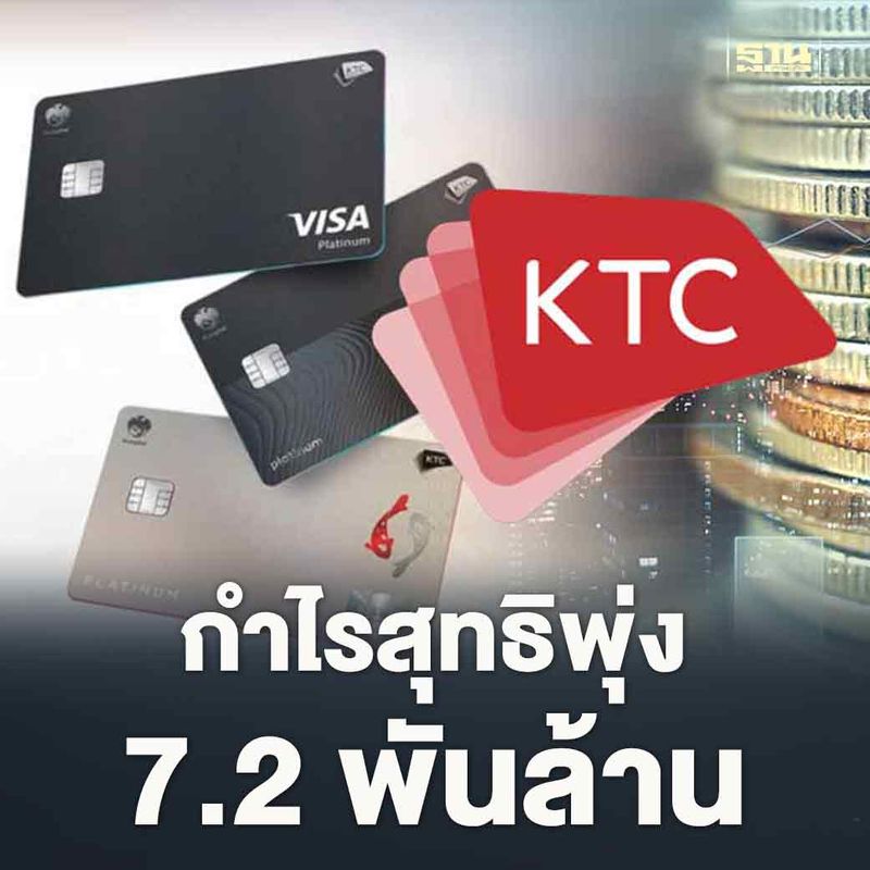 [ฐานเศรษฐกิจ_Thansettakij] KTC กำไรสุทธิพุ่ง 7.29 พันล้านบาท พอร์ตคงค้างโต 7.8% KTC โชว์ฟอร์มปี ...