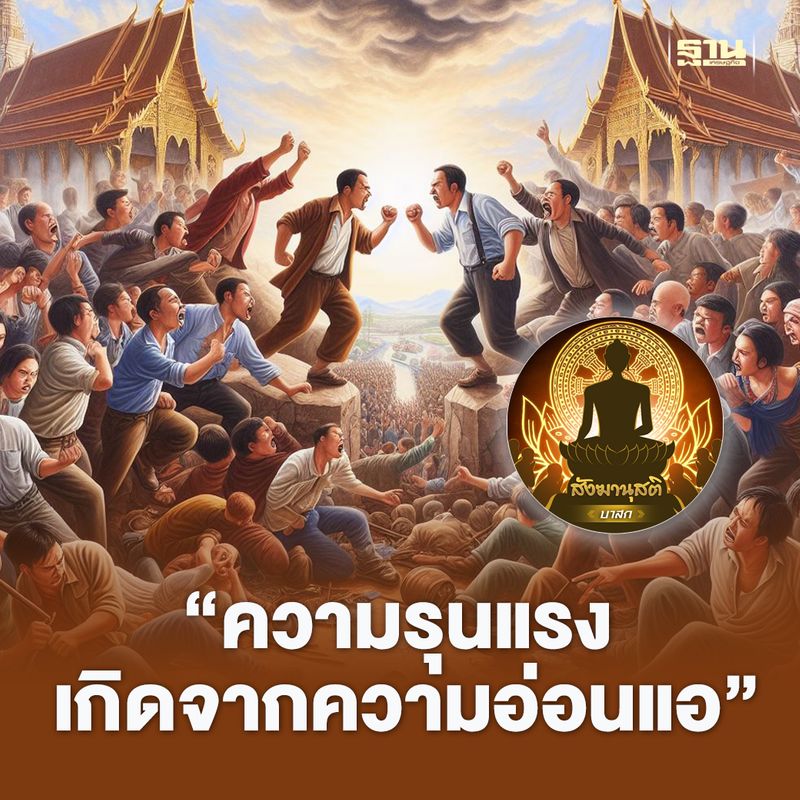 [ฐานเศรษฐกิจ_Thansettakij] "ความรุนแรง เกิดจากความอ่อนแอ" "เมื่อรู้ธรรม ...