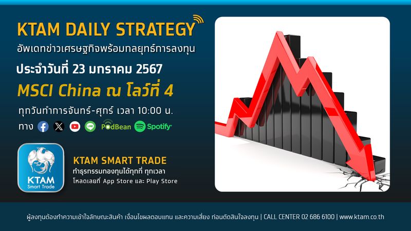 [Krungthai Asset Management] MSCI China ณ โลว์ที่ 4 I KTAM Daily Strategy 23 ม.ค. 2567 💻สรุปข่าว ...