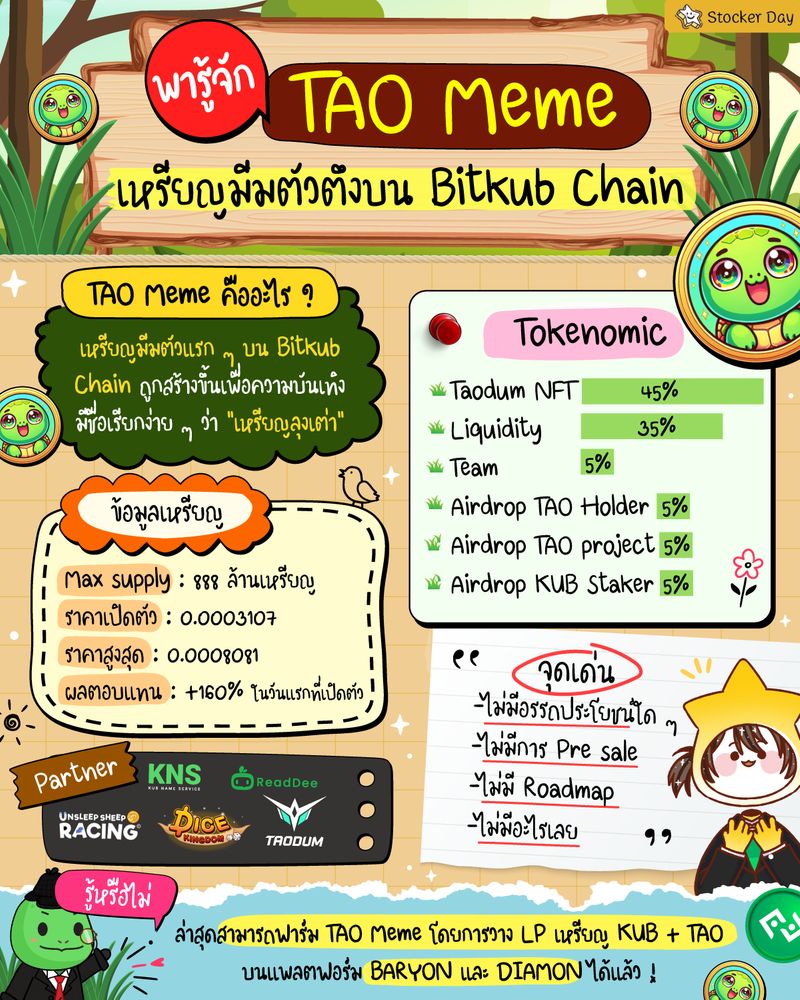 [Stocker Day] พารู้จัก TAO Meme เหรียญมีมตัวตึงบน Bitkub Chain . หนึ่ง ...