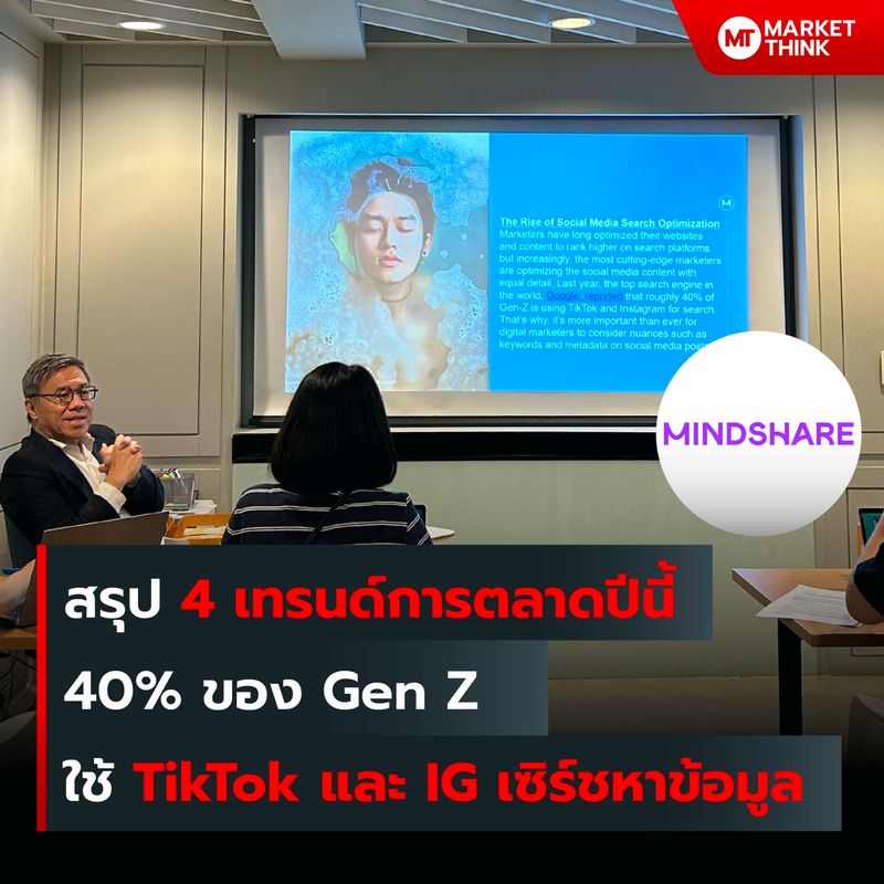 [MarketThink] สรุป 4 เทรนด์การตลาดปีนี้ 40% ของ Gen Z ใช้ TikTok และ IG เซิร์ชหาข้อมูล หากพูดถึง ...