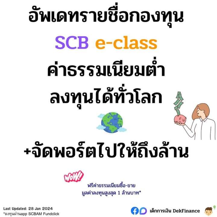 [เด็กการเงิน DekFinance] รู้จัก SCBAM Fund Click & กองทุน e-class ค่าธรรมเนียมต่ำ สร้างโอกาสถึง ...