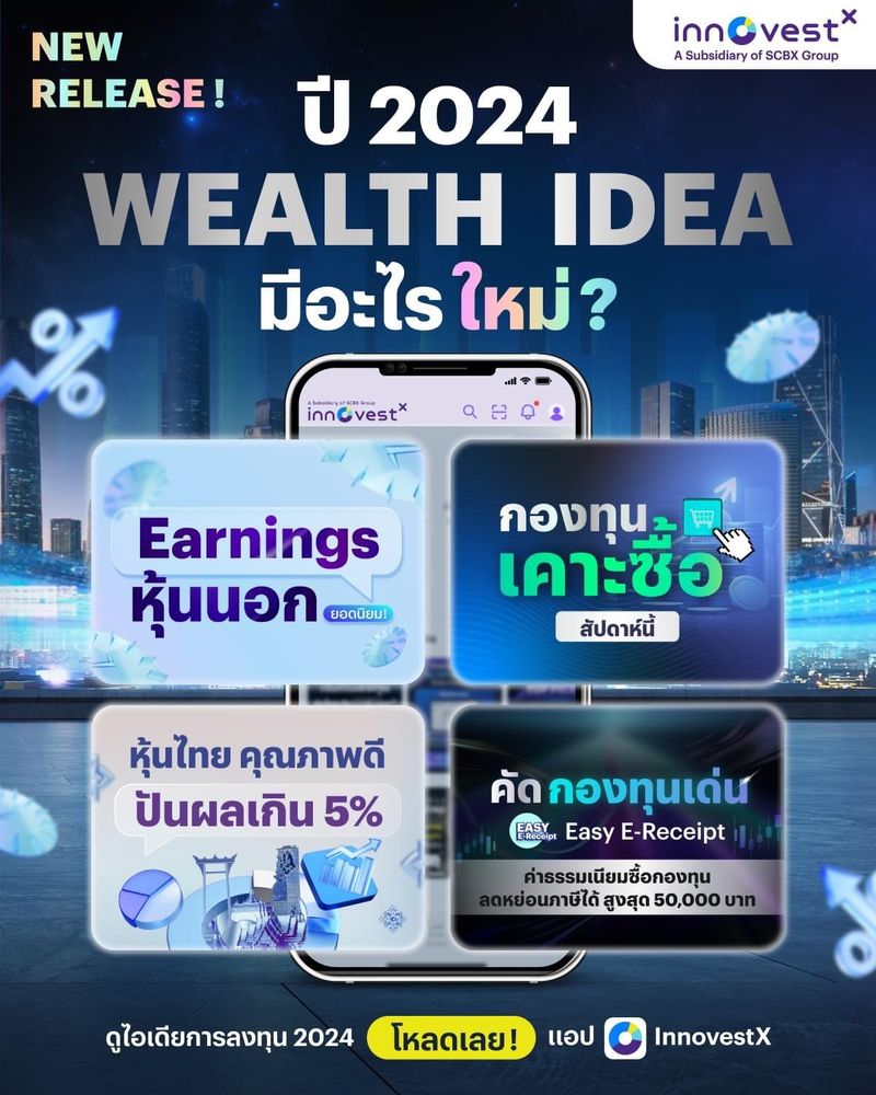 [InnovestX Securities ] 📌เช็กไอเดียการลงทุน InnovestX 2024 📌 📉ฟีเจอร์ Wealth Idea เพลย์ลิสต์การ ...