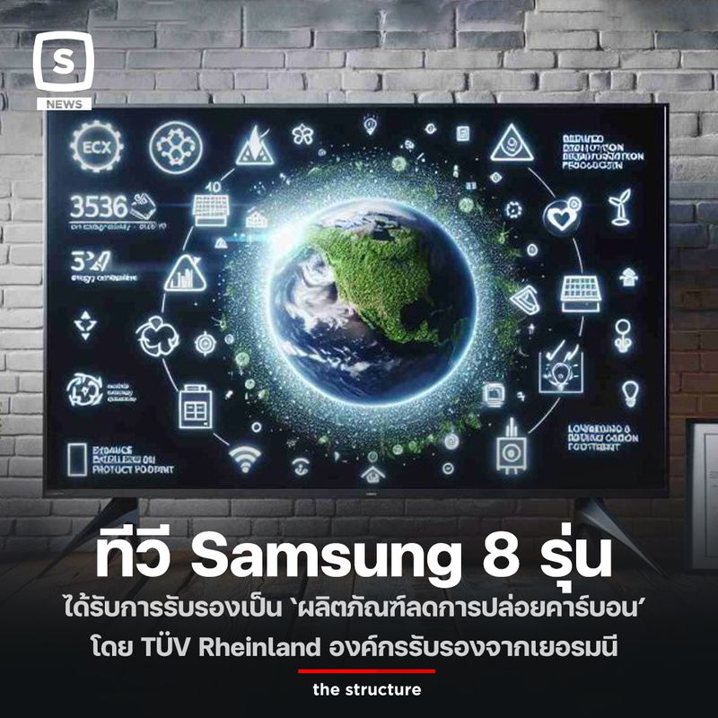 [The Structure] ทีวี Samsung 8 รุ่น ได้รับการรับรองเป็น ‘ผลิตภัณฑ์ลดการ ...