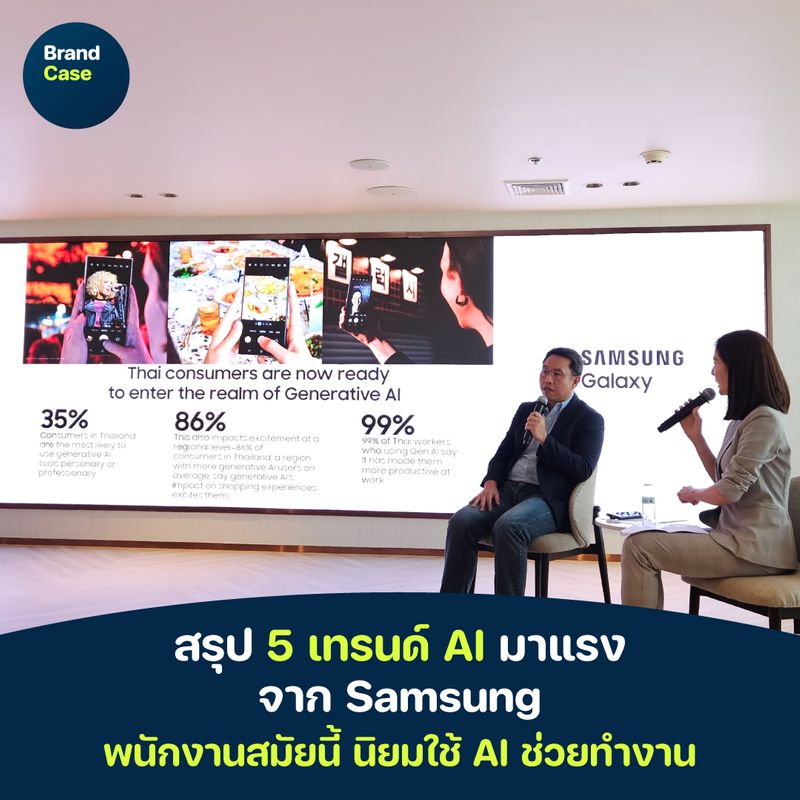 [BrandCase] สรุป 5 เทรนด์ AI มาแรง จาก Samsung พนักงานสมัยนี้ นิยมใช้ AI ช่วยทำงาน เมื่อวันศุกร์ ...