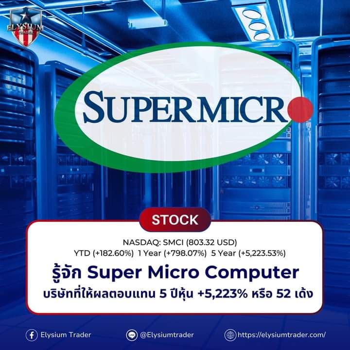 [Elysuim Trader] 🚀รู้จัก Super Micro Computer บริษัทที่ให้ผลตอบแทน 5 ปี ...