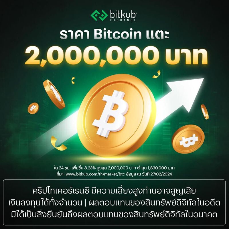 [Lazada & Shopee] Bitcoin หรือ BTC ราคา 2 ล้าน เรียบร้อย 🚀🌓 สำหรับผู้ที่สนใจสมัครบัญชี Bitkub ...